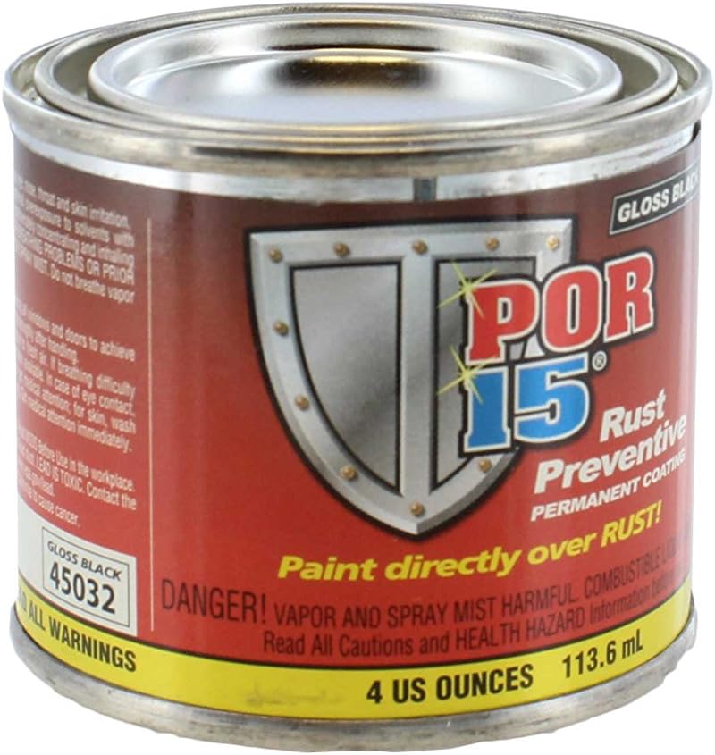 Amazon.com: POR 15 45032 - 1 4oz Can Gloss Black Rust Preventative ...