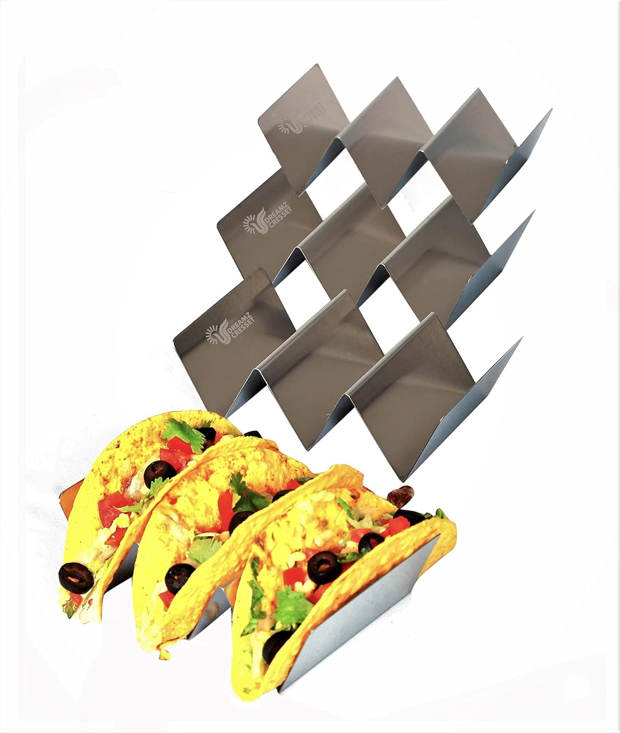 Amazon.com: Taco holders set of 4, Mini Taco stand, Porta Tacos, Metal ...