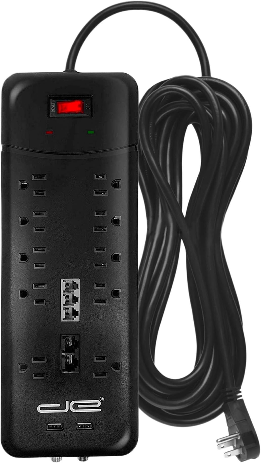 Amazon.com: Monoprice Power & Surge - 6 Outlet Slim Surge Protector ...