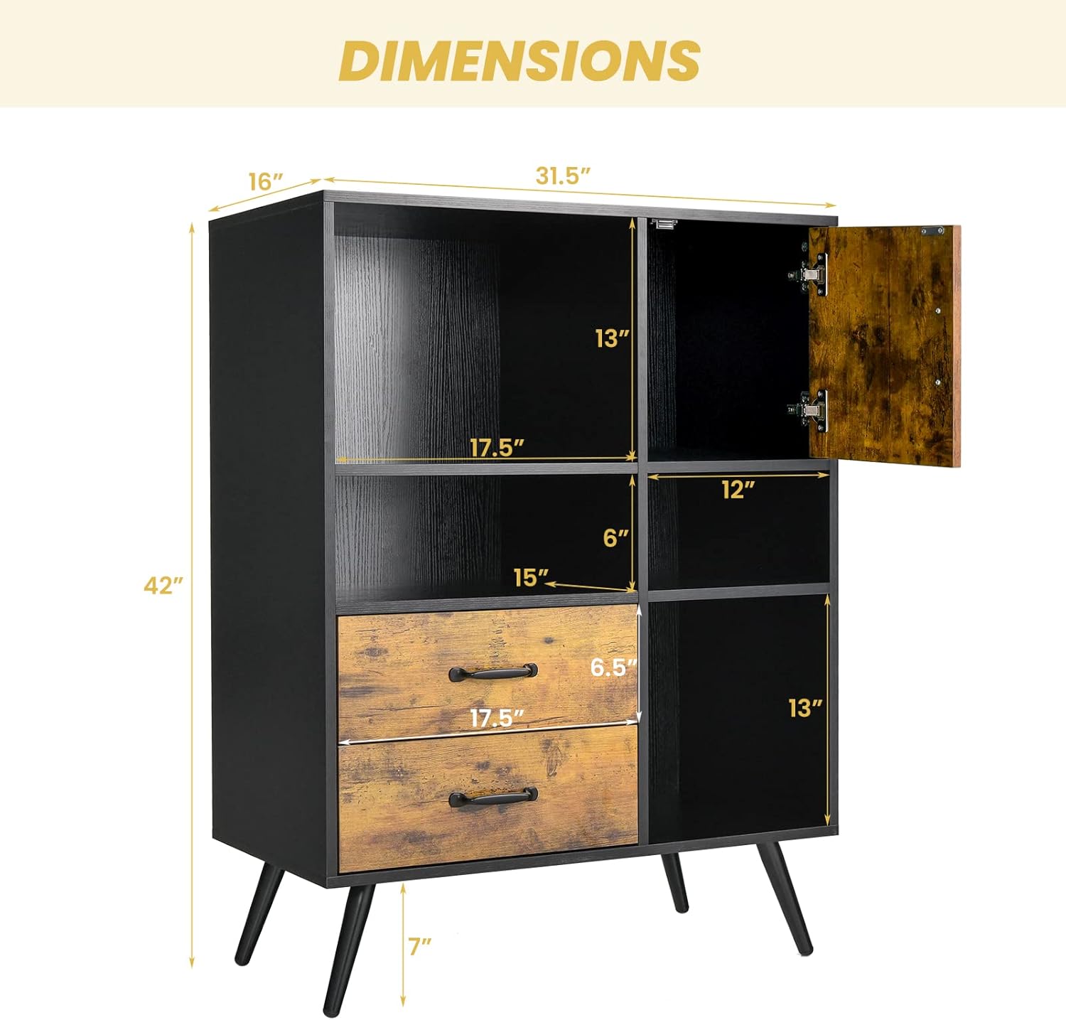 Giantex Buffet Cabinet with Storage, Industrial Philippines | Ubuy