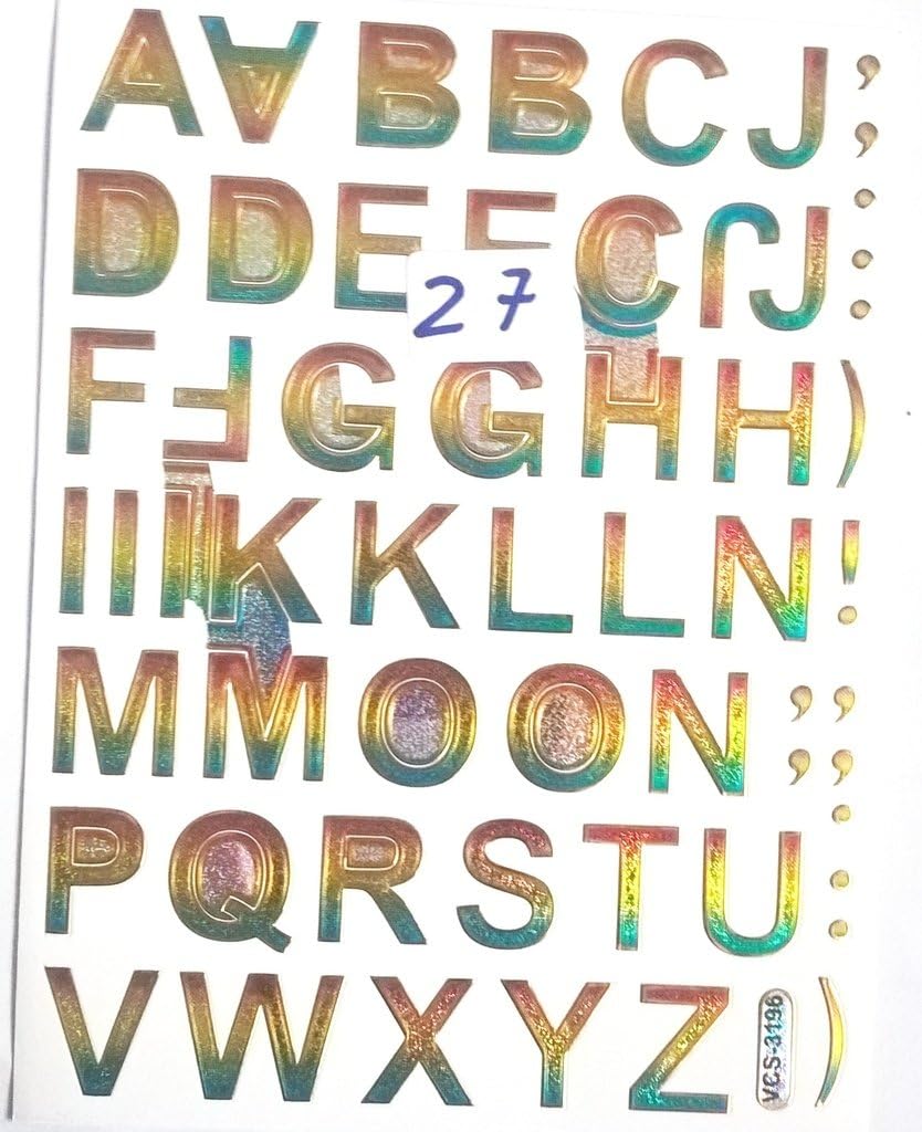 B2SEE Buchstaben Sticker/Aufkleber Klebe-ABC-Alphabet zum aufkleben ...