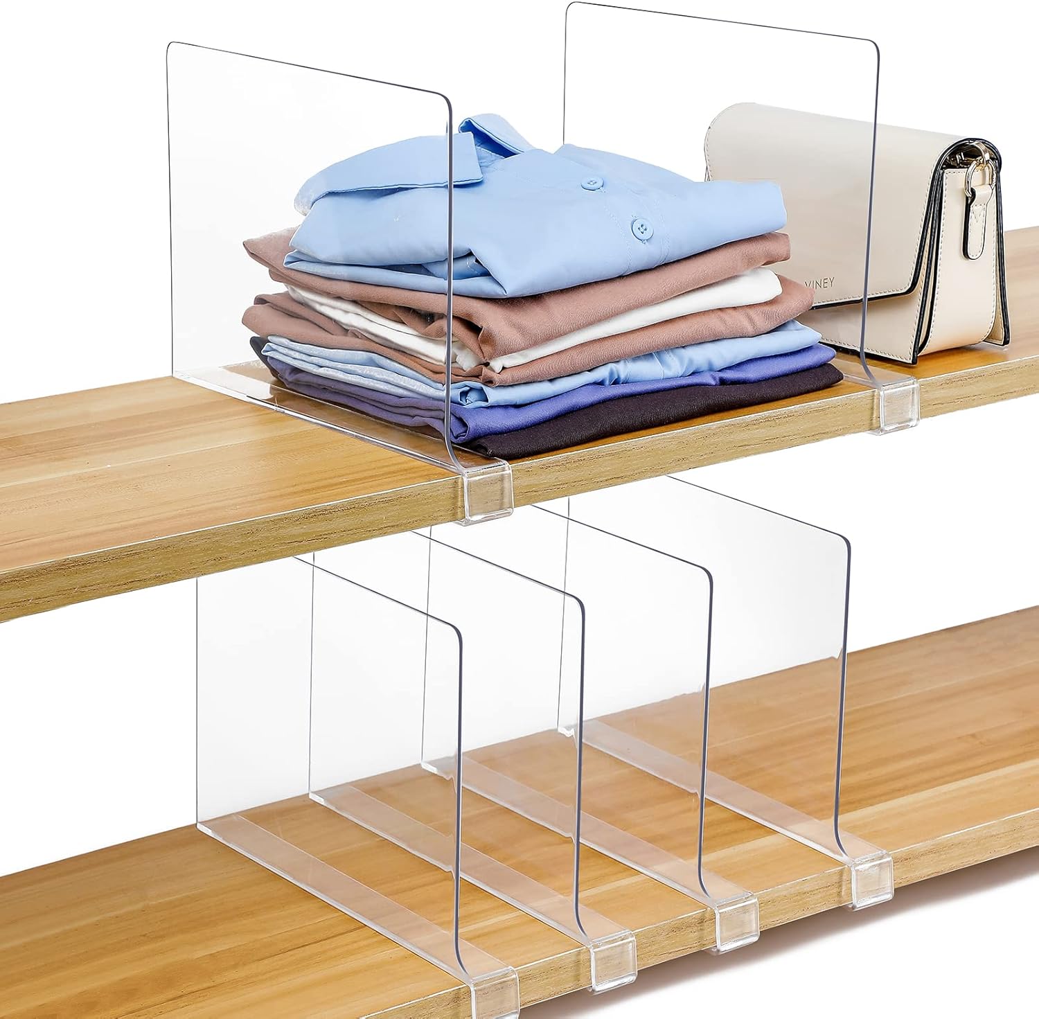 Amazon.com: Fine Living Acrylic Shelf Dividers, 6pcs Shelf Divider for ...