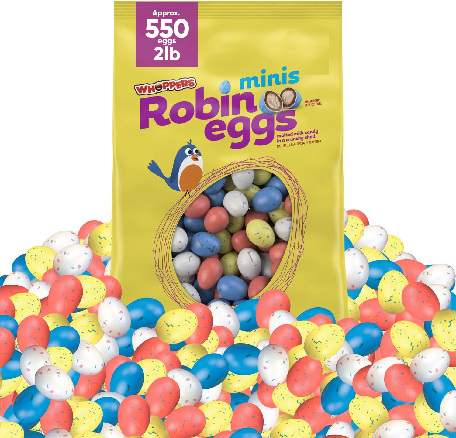 Amazon.com : Robin Eggs Candy - Chocolate Malted Milk Balls - 2 Pounds ...