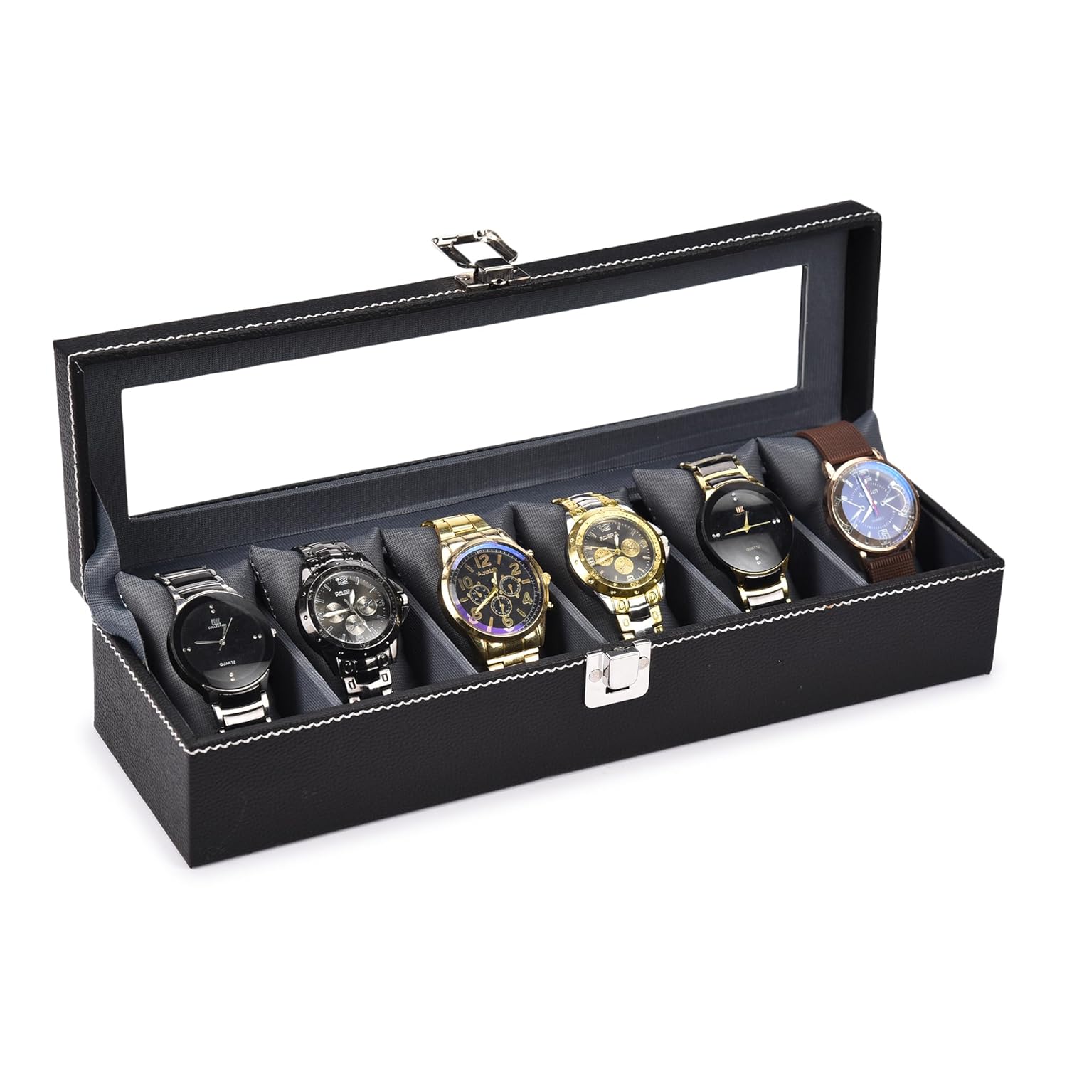STORESHINE Men's and Women's Leatherette Watch organizer holder Case ...