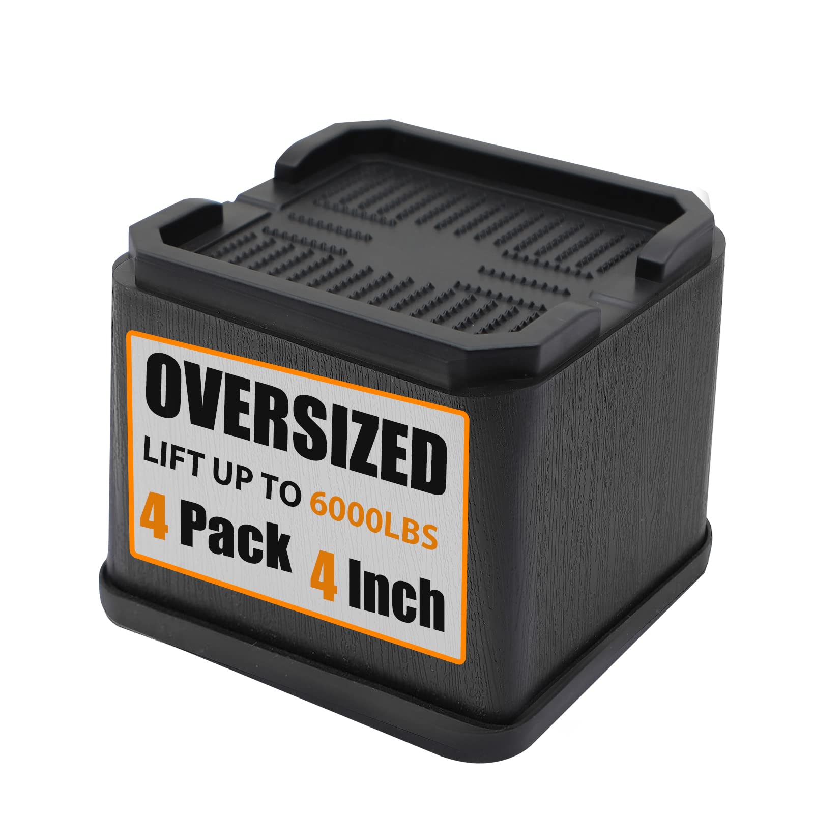 MYMULIKE Bed Risers Oversized, 4 Inch Heavy Duty Furniture Risers ...