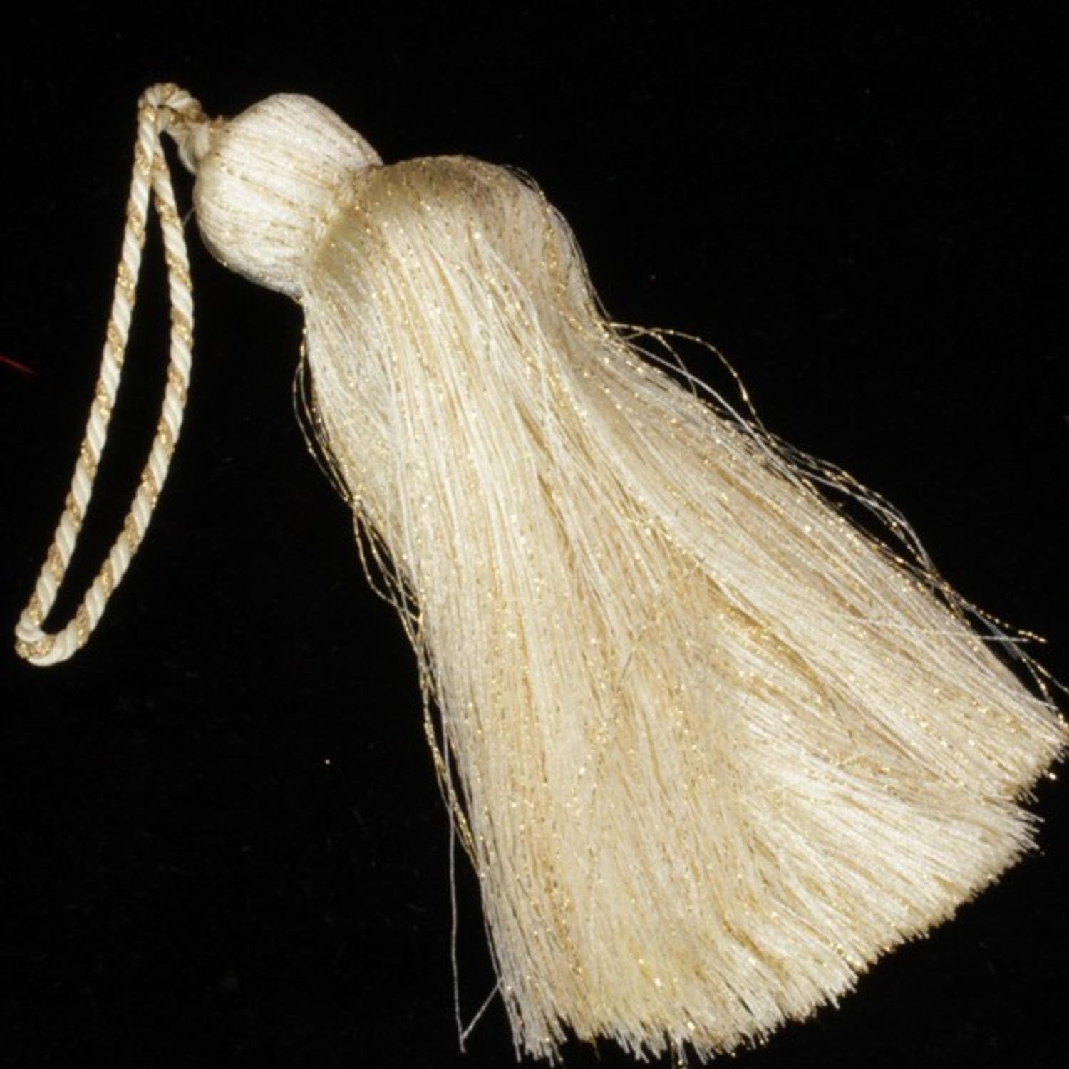 Amazon.com: Pack of 12 Bunches of Cream Gold Metallic "Mary" Tassels 6 ...