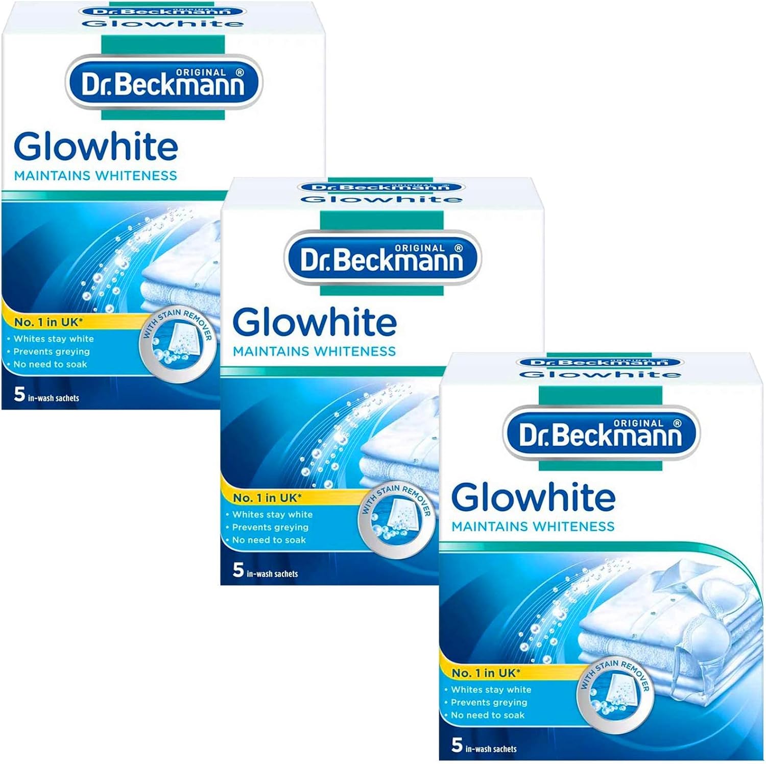 Dr Beckmann Glowhite Fabric Whitener with Stain Remover (15 x 40g ...