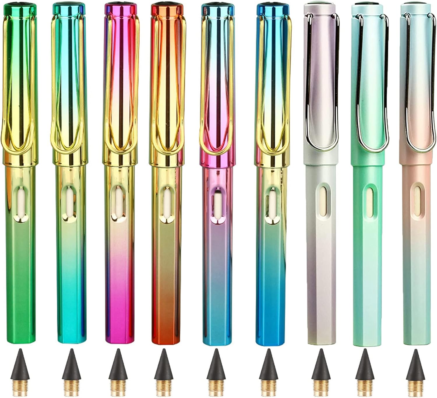 Amazon.com : 9 Pcs Inkless Eternal Pencils, Everlasting Infinity Magic ...