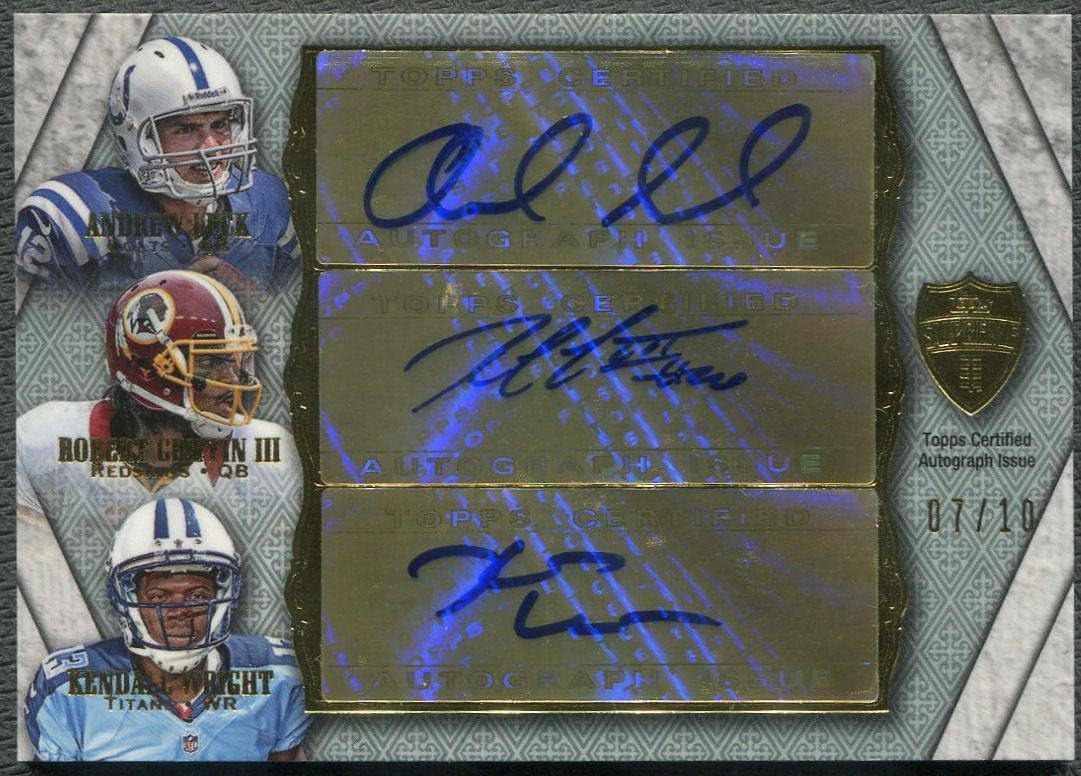 2012 Topps Supreme Andrew Luck Robert Griffin III Wright Rookie Auto ...