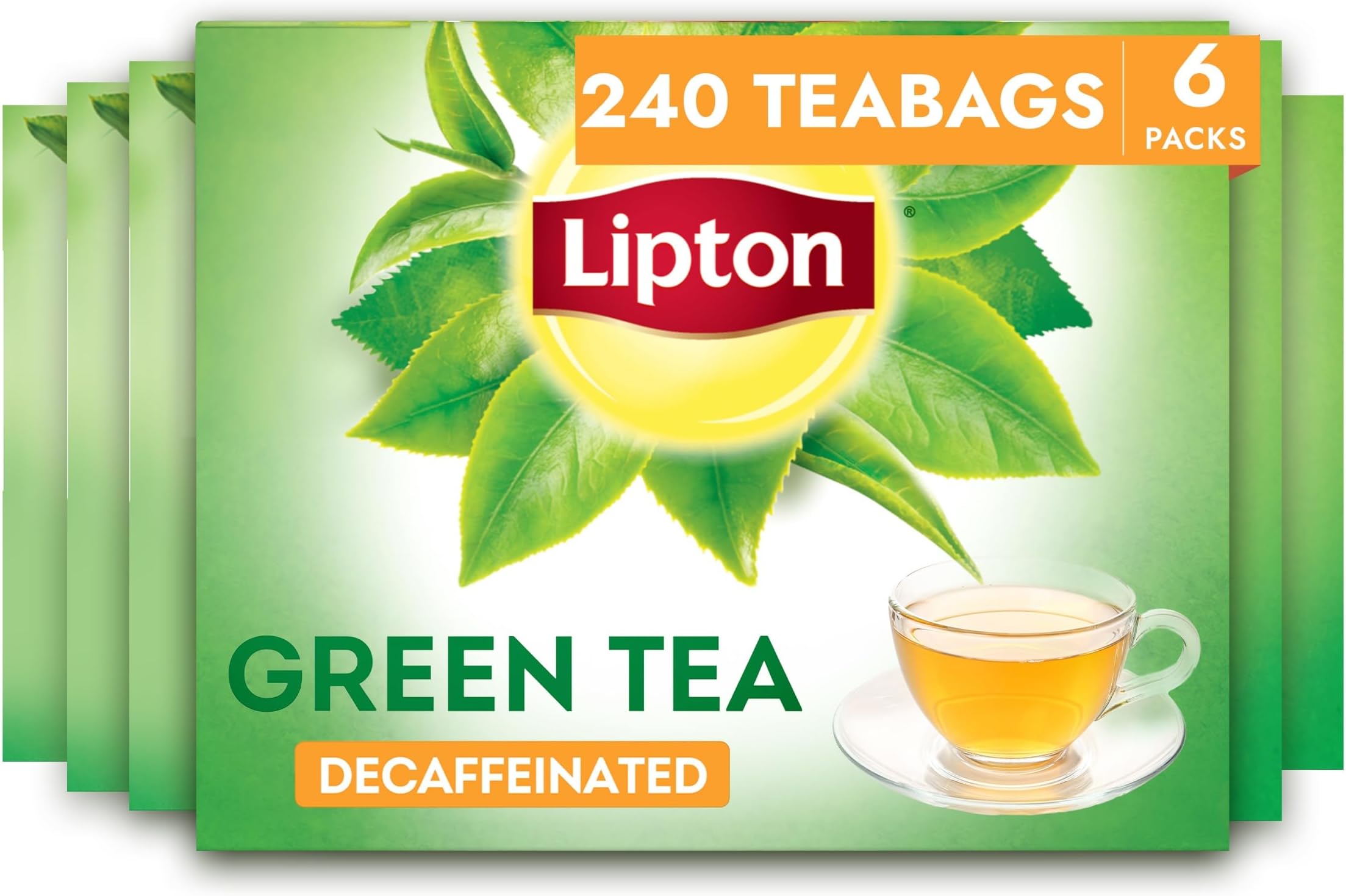Amazon.com : Tetley Natural Decaf Green Tea, Decaffinated Tea, 72 Count ...