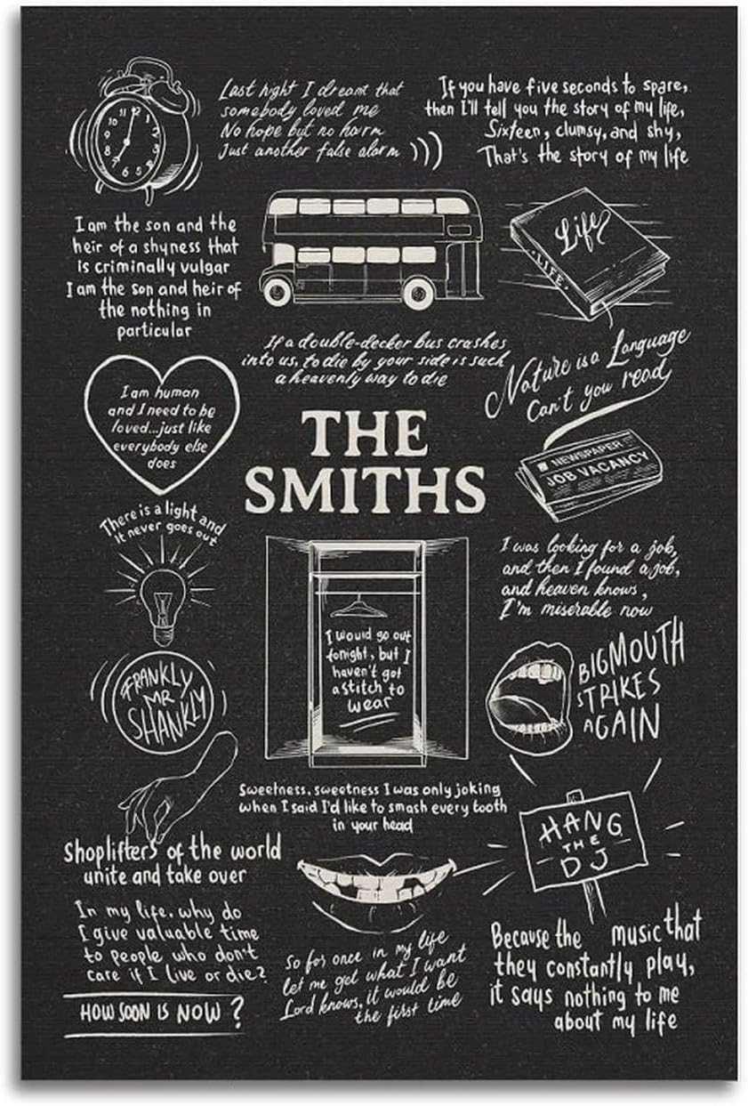 Amazon.com: didiDo The Smith Retro Lyrics Canvas Art Poster And Wall ...