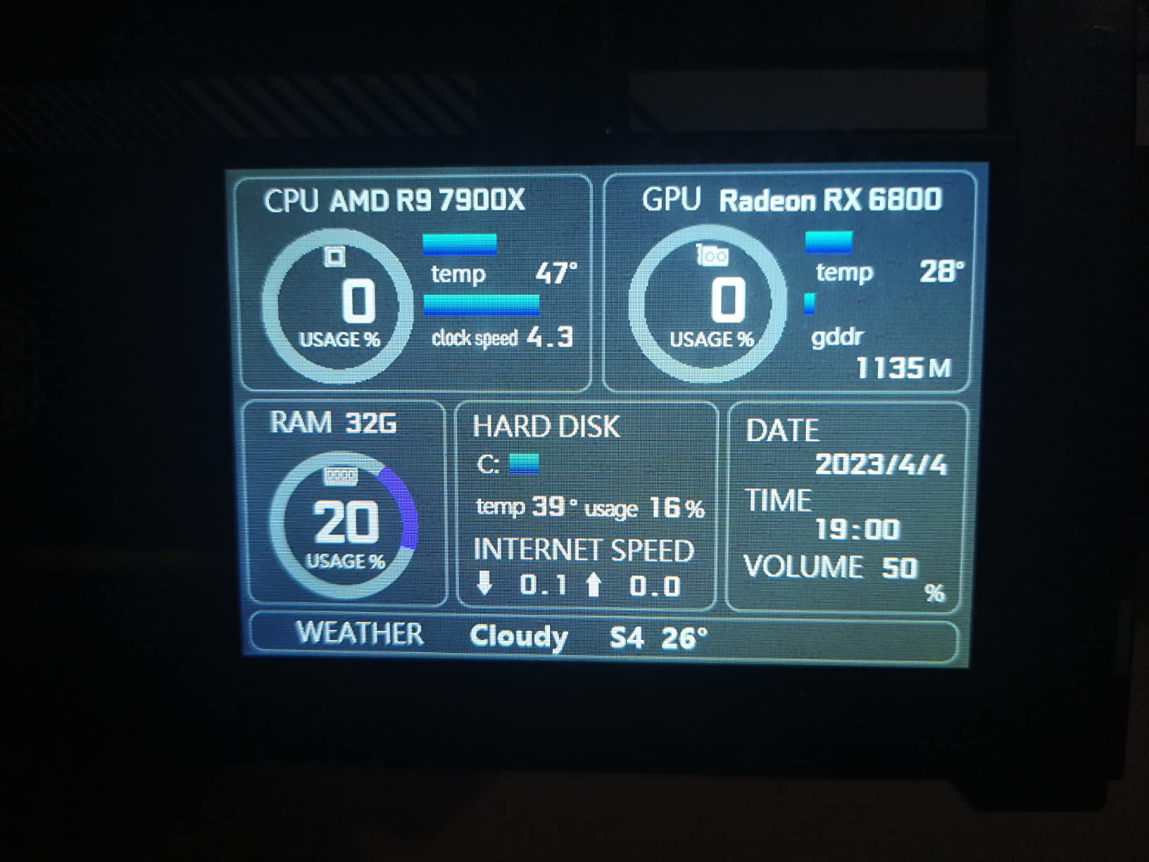 $9/mo - Finance WOWNOVA English Version Computer Temp Monitor, PC ...