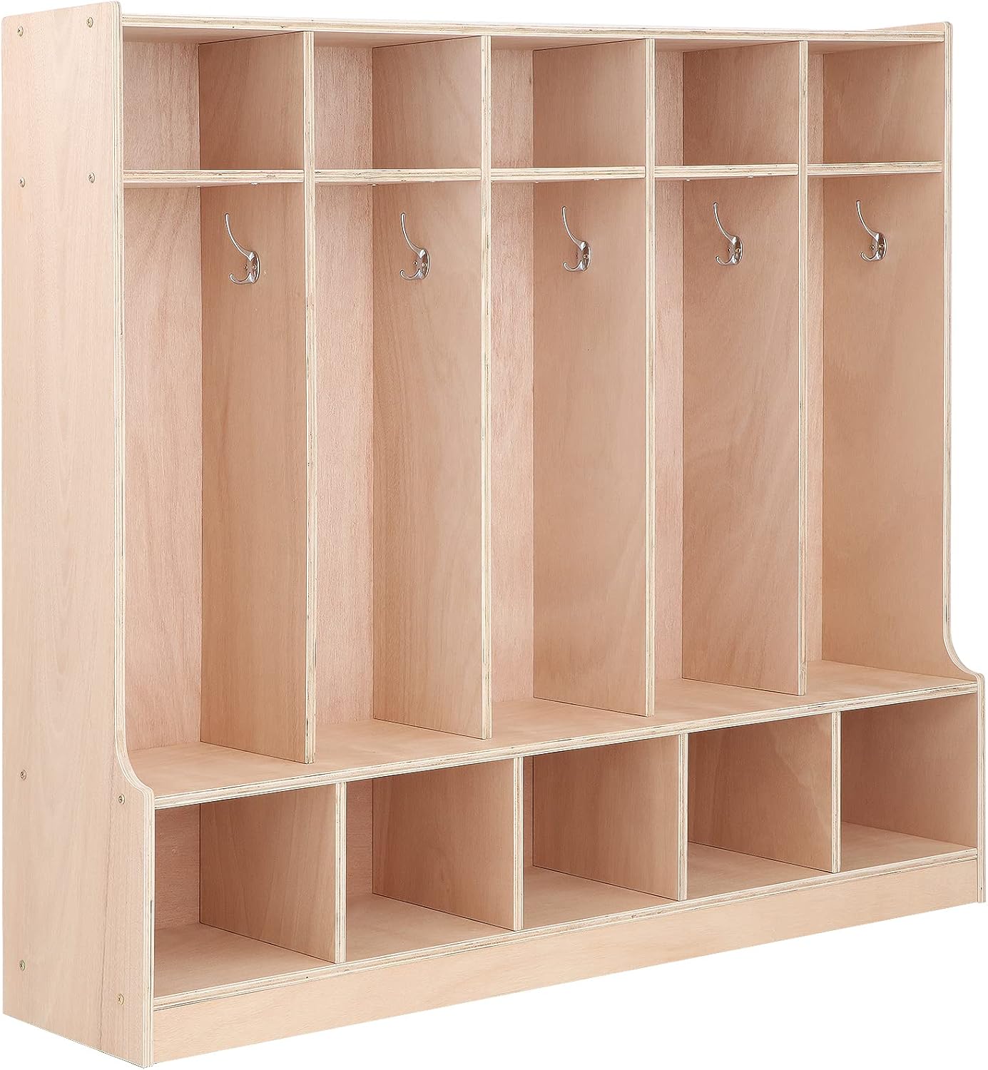 Amazon.com: DWALE Birch Streamline 5-Section Toddler Coat Locker, Kids ...