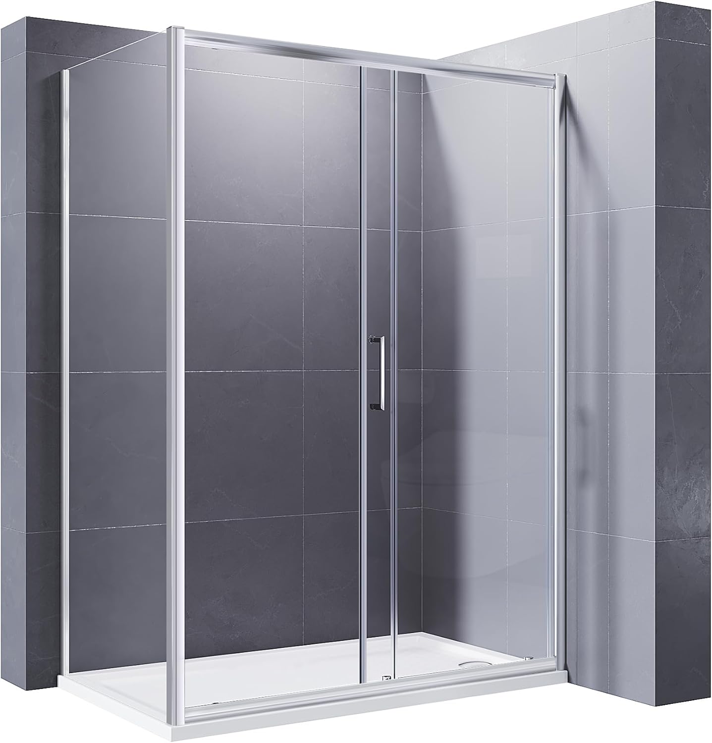 ELEGANT 1100 x 900mm Sliding Shower Enclosure 8mm Easy Clean Glass ...