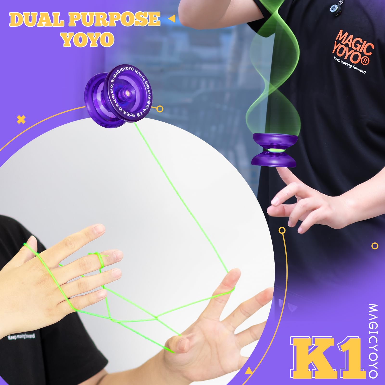 Snapklik.com : MAGICYOYO Responsive Yoyo K1 Tug Return Yo Yo, Hubstacks ...