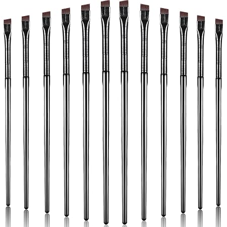 Amazon.com: 12 Pieces Eyeliner Eyebrow Brush Fine Angled Eyeliner Brush ...