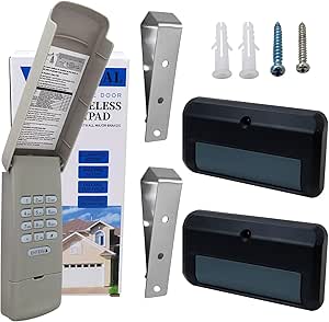 891LM Garage Door Opener Remote and Keypad Replace for Remote Model Red ...