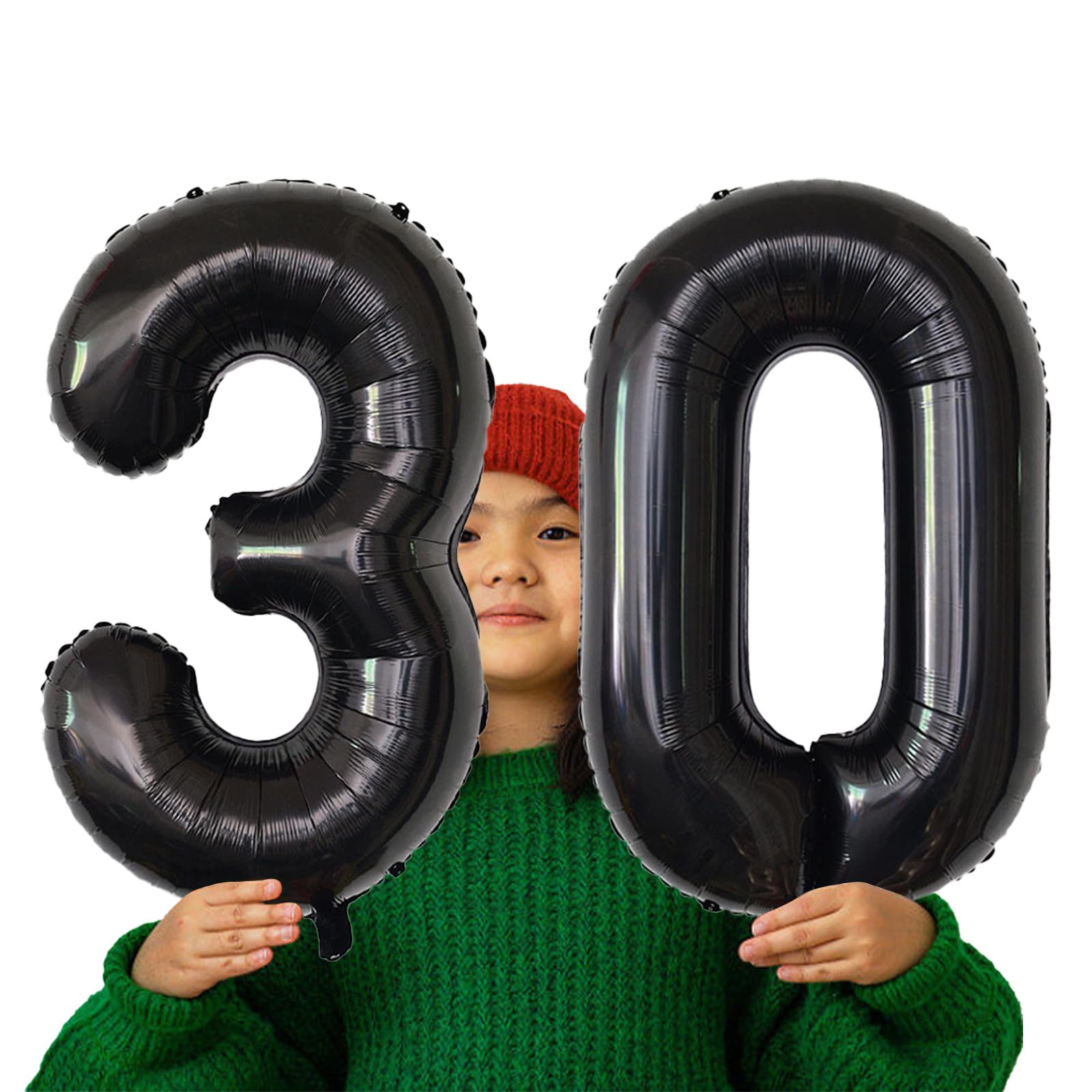 Blue Balloons 40 Inch Number 30 Balloon Black Jumbo Giant Big Large ...