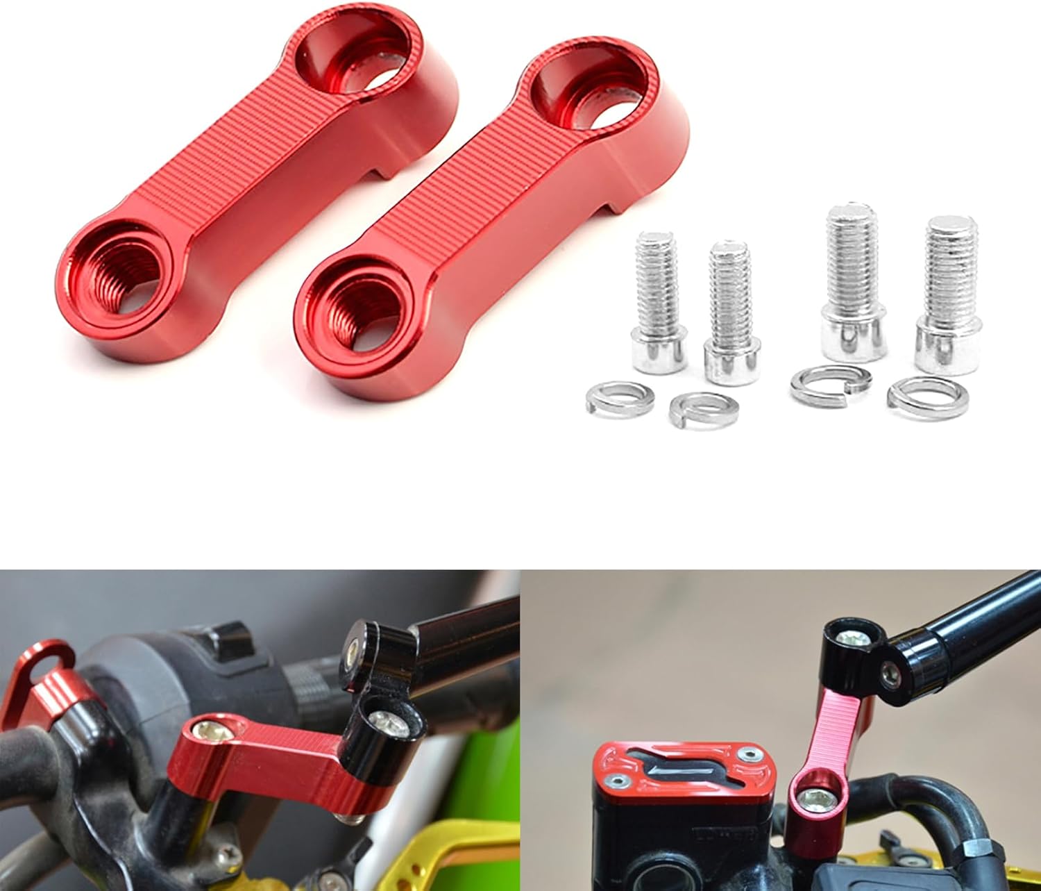 Amazon.com: yvshy 2 PCS Motorcycle Rearview Mirror Extension, M8 M10 ...