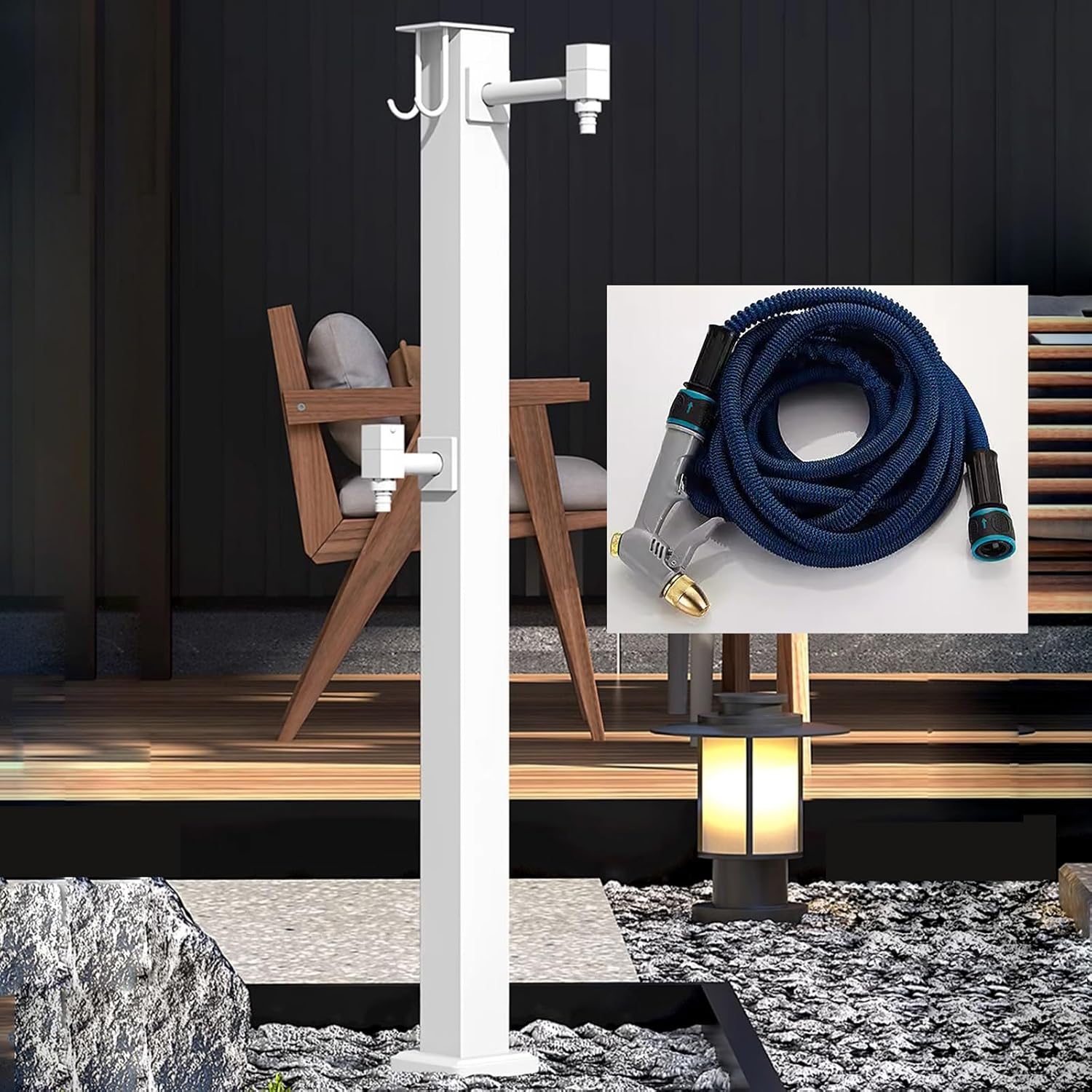 Frost-Free Outdoor Faucet Stand, Vertical Garden Water Spigot Post ...