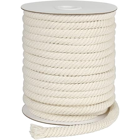 Amazon.com: Tenn Well 8mm Cotton Rope, 66 Feet Braided Cord ...