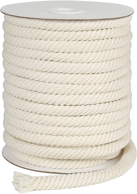 Amazon.com: Tenn Well 8mm Cotton Rope, 66 Feet Braided Cotton Cord ...