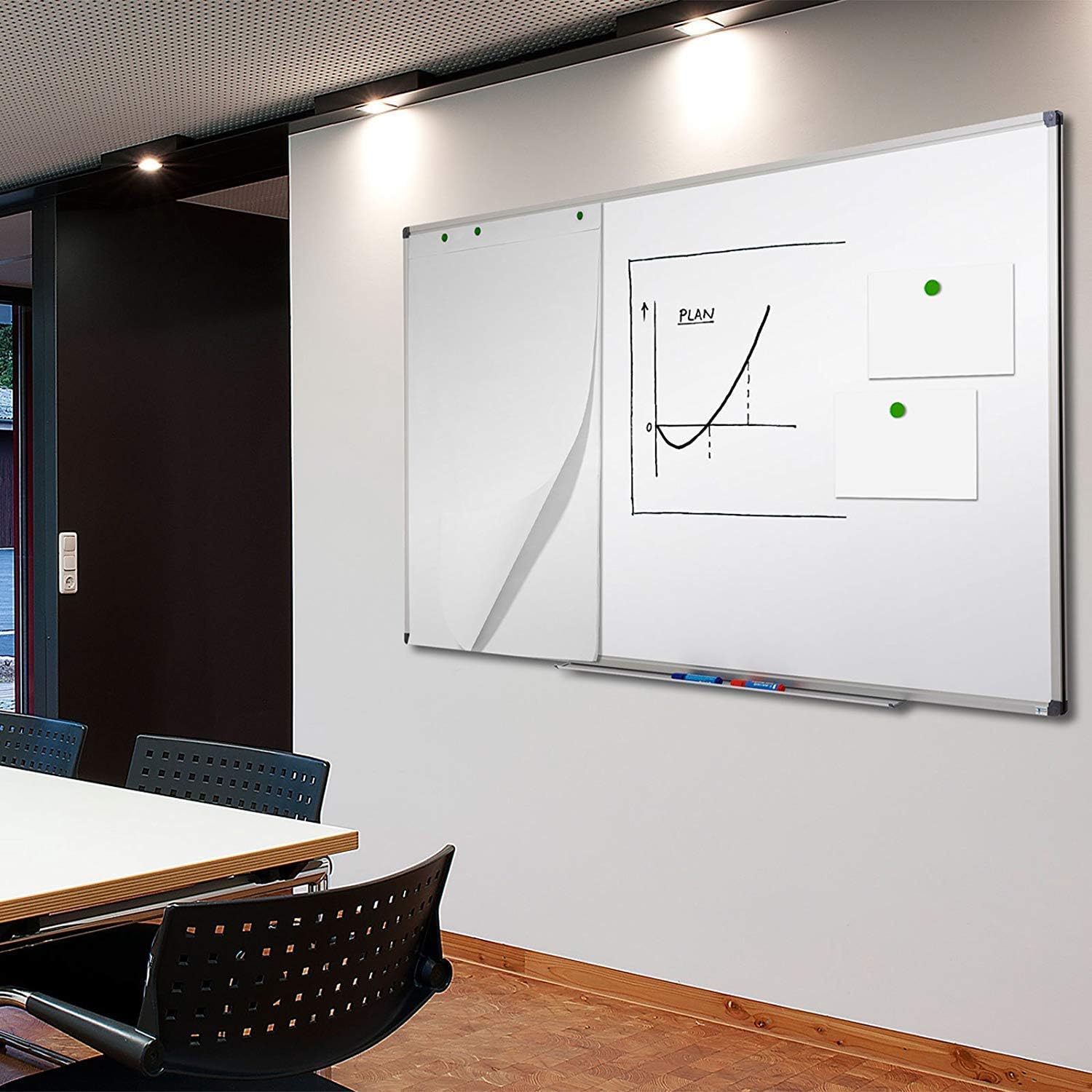 Hollywood Store Office white board, 120cm x 240 cm Large Magnetic Dry ...