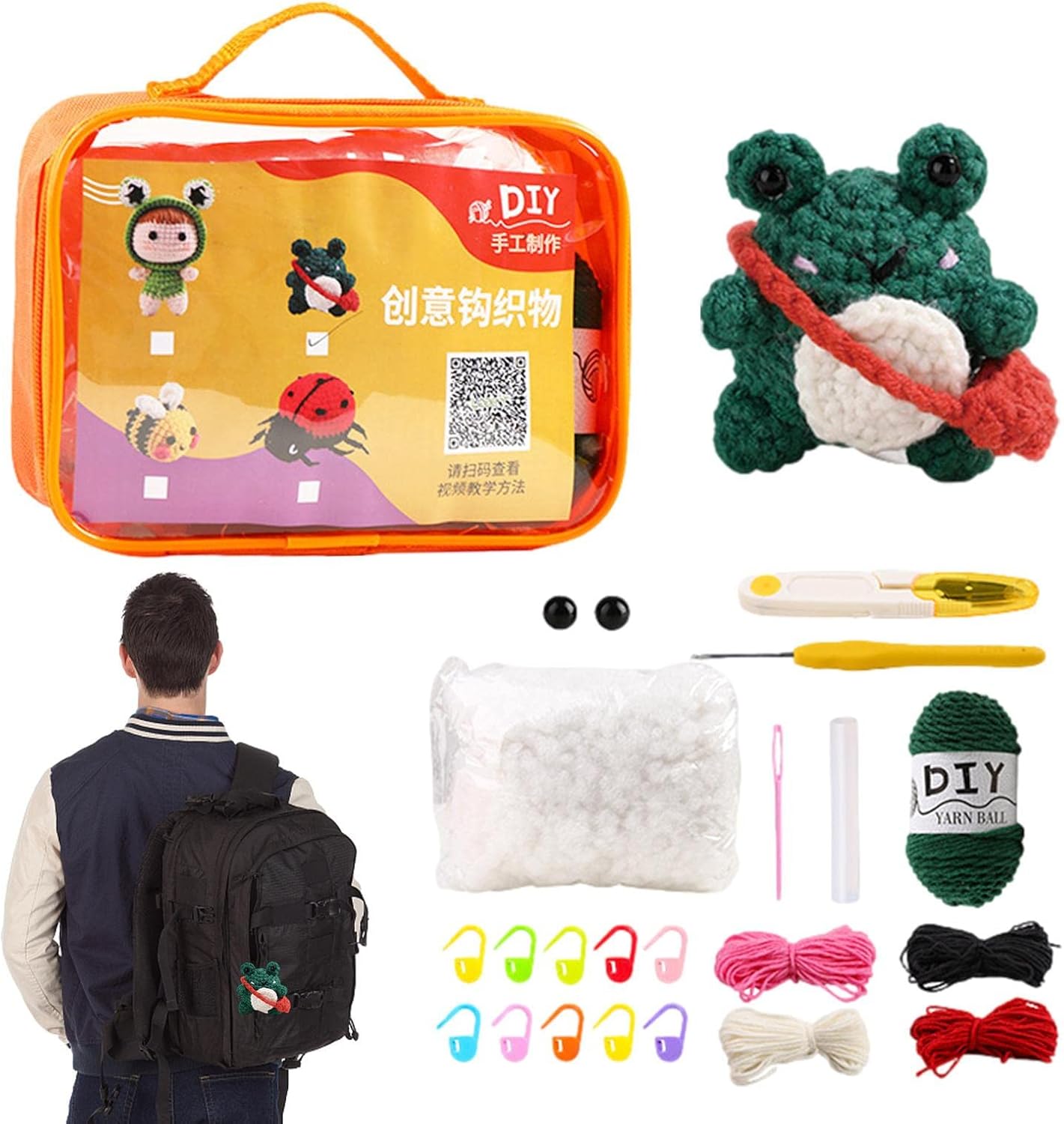 Kit d'animaux au crochet Wobbles, tricot avec animal DIY Craft Art ...