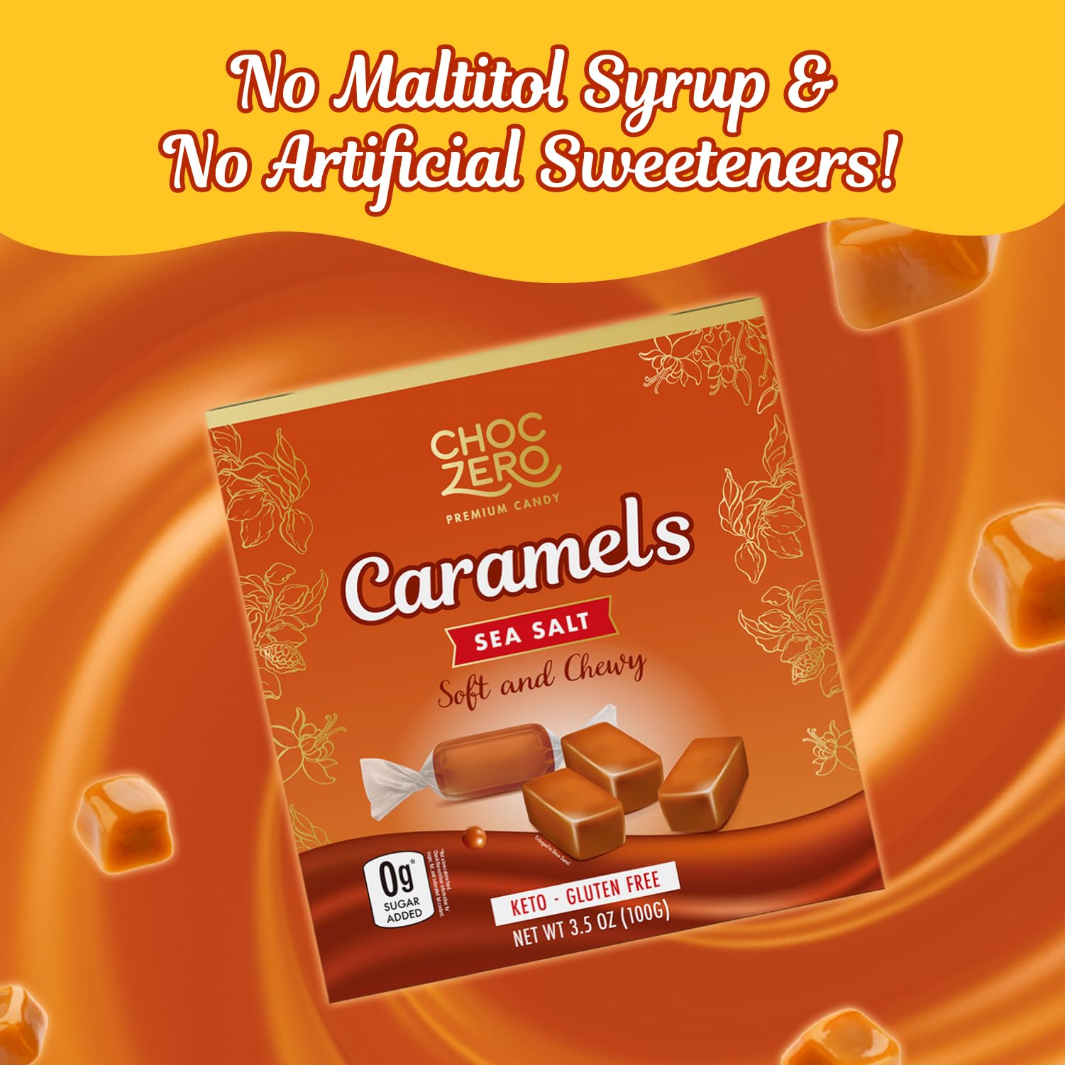 Snapklik.com : ChocZero Sugar Free Caramels - Keto Candy - All Natural ...