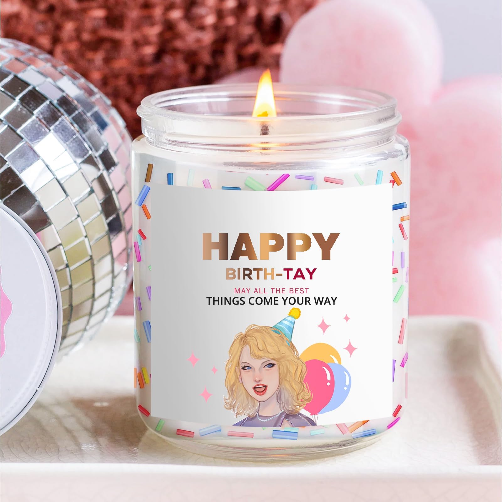 Amazon.com: Taylor Birthday Candle - Natural Soy Lavender Candle - 8Oz ...