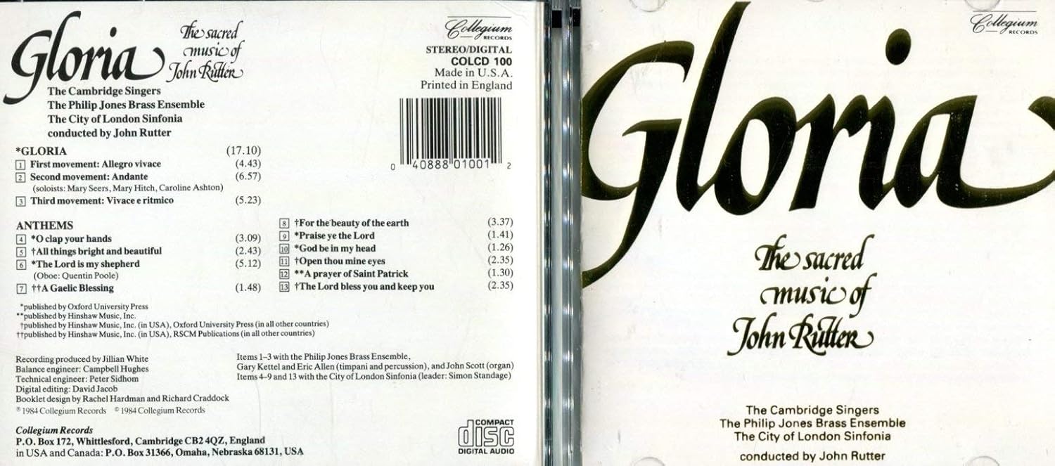 Gloria: Sacred Music of John Rutter: Rutter, Cambridge Singers: Amazon ...
