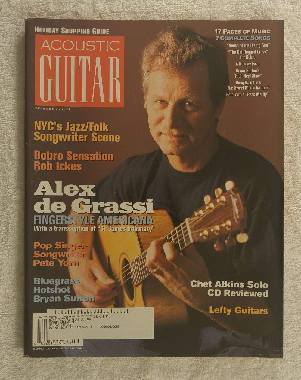Alex De Grassi - Fingerstyle Americana - Acoustic Guitar Magazine ...