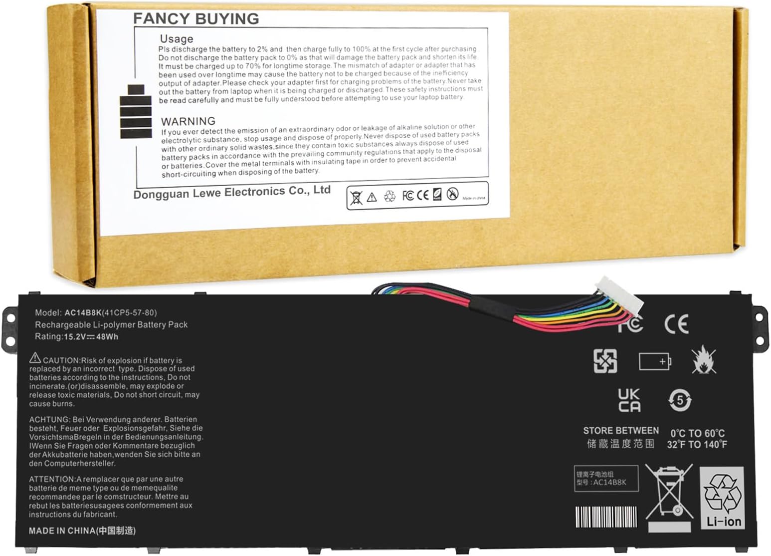 Amazon.com: Aowe Replacement AP16M5J Battery for Acer Aspire 3 A14 A15 ...