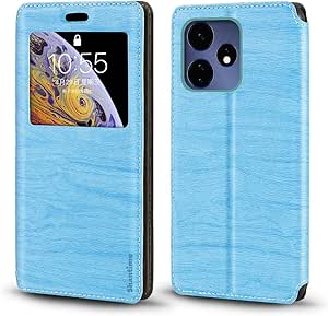 Amazon.com: Invisible Magnetic View Window PU Leather Flip Case Compatible with Boost Celero 5G ...