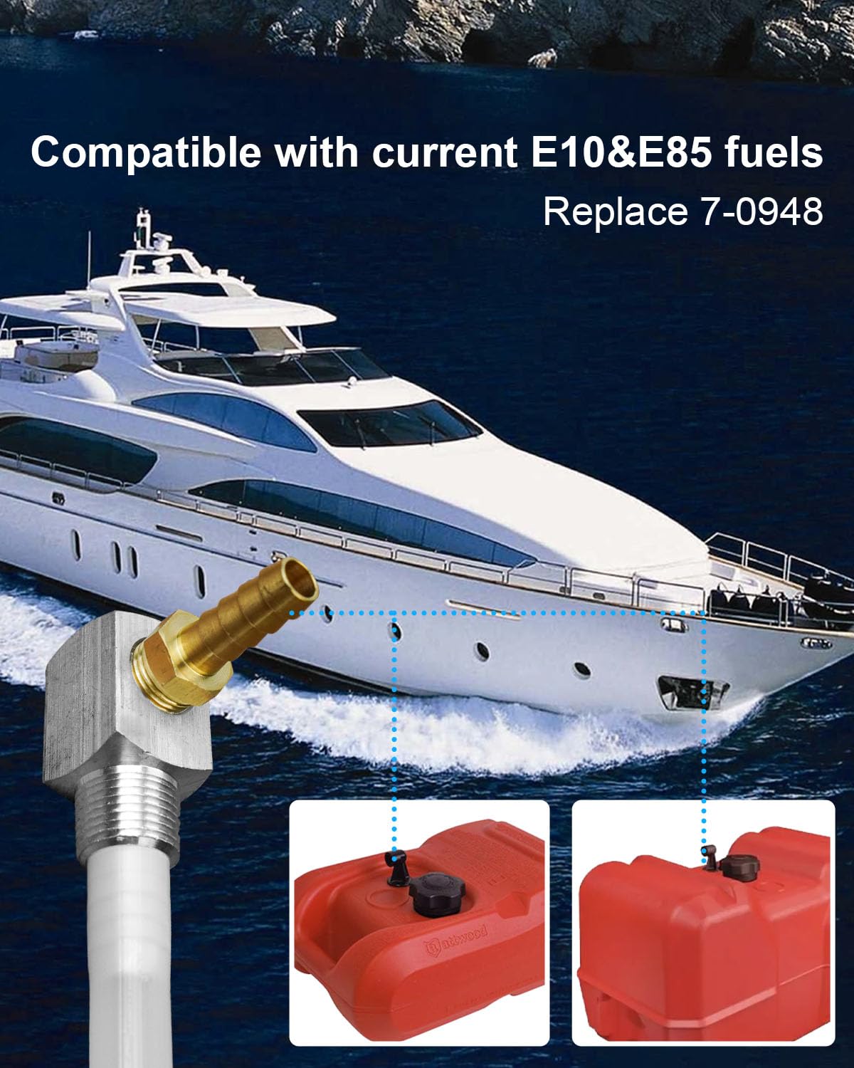 Snapklik.com : Vaticas Universal 12" Marine Fuel Tank Pickup Tube