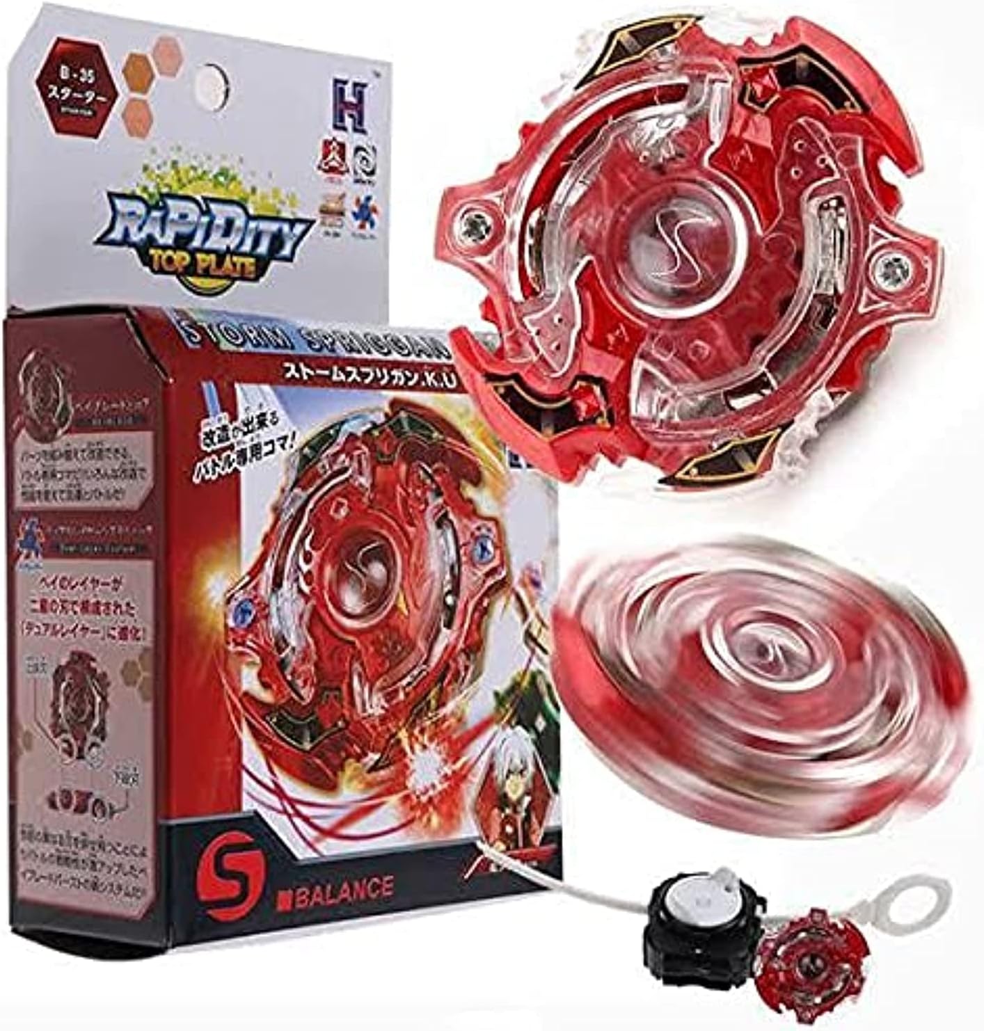 Beyblade Burst Starter B34/B35/B41/B59 Grip Launcher Rapidity Set untuk ...