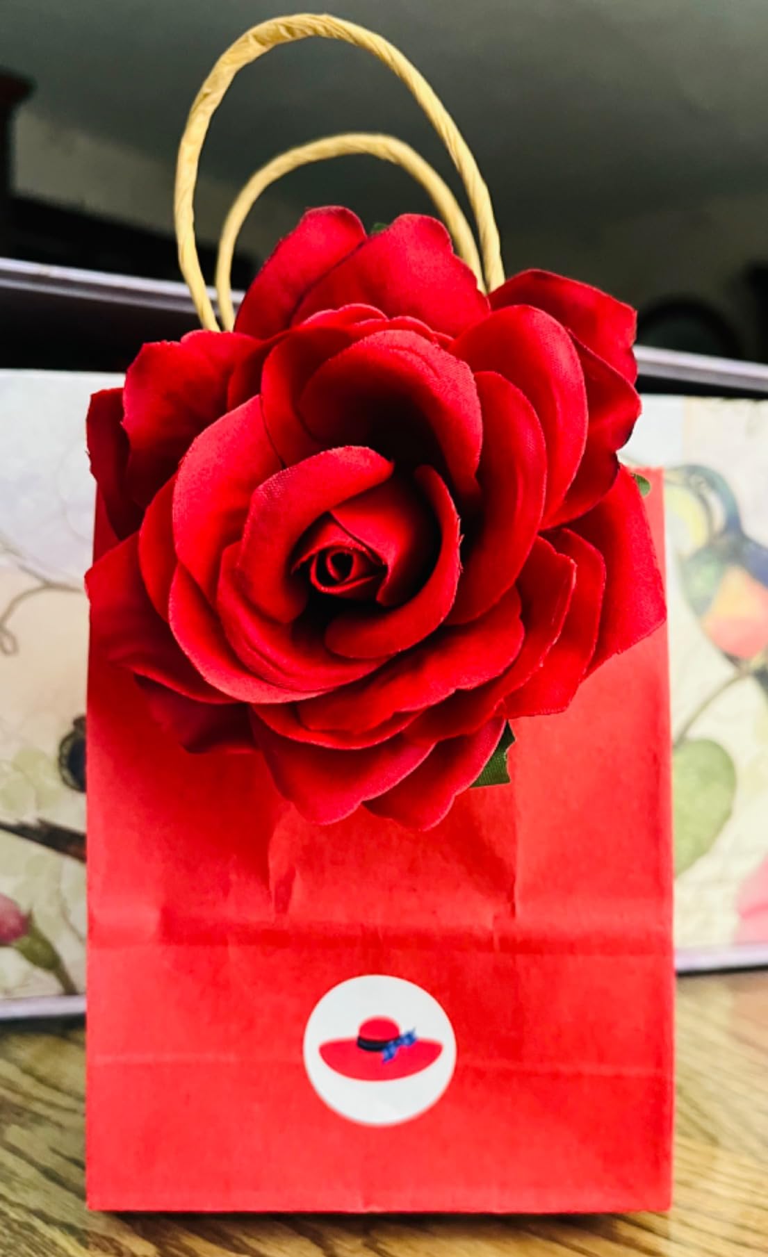 Amazon.com : 48 RED HAT Purple Dress Envelope Seals Labels STICKERS 1.2 ...