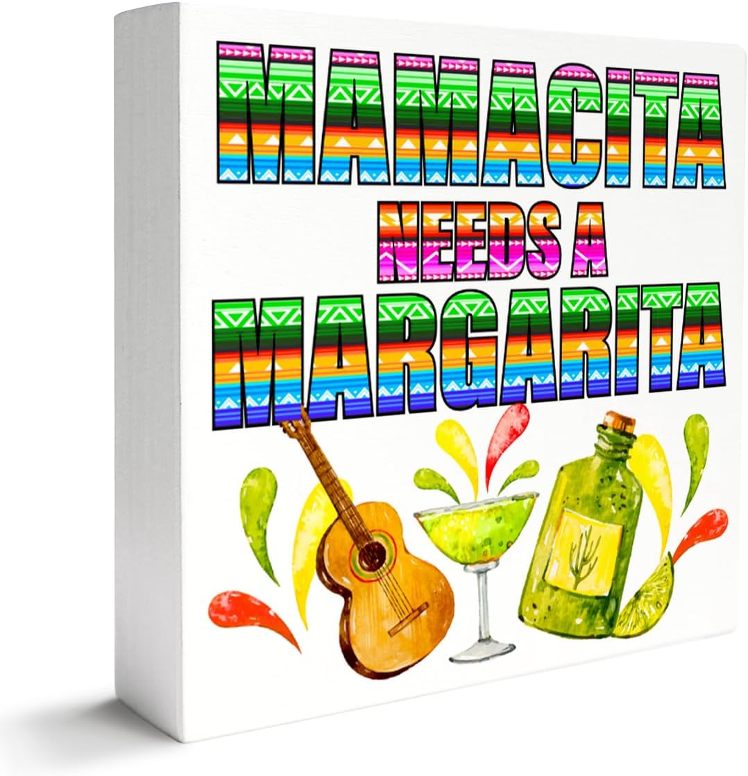 Amazon.com: Mexican Bar Decor Wooden Box Sign, Mexico Tequila Fiesta ...