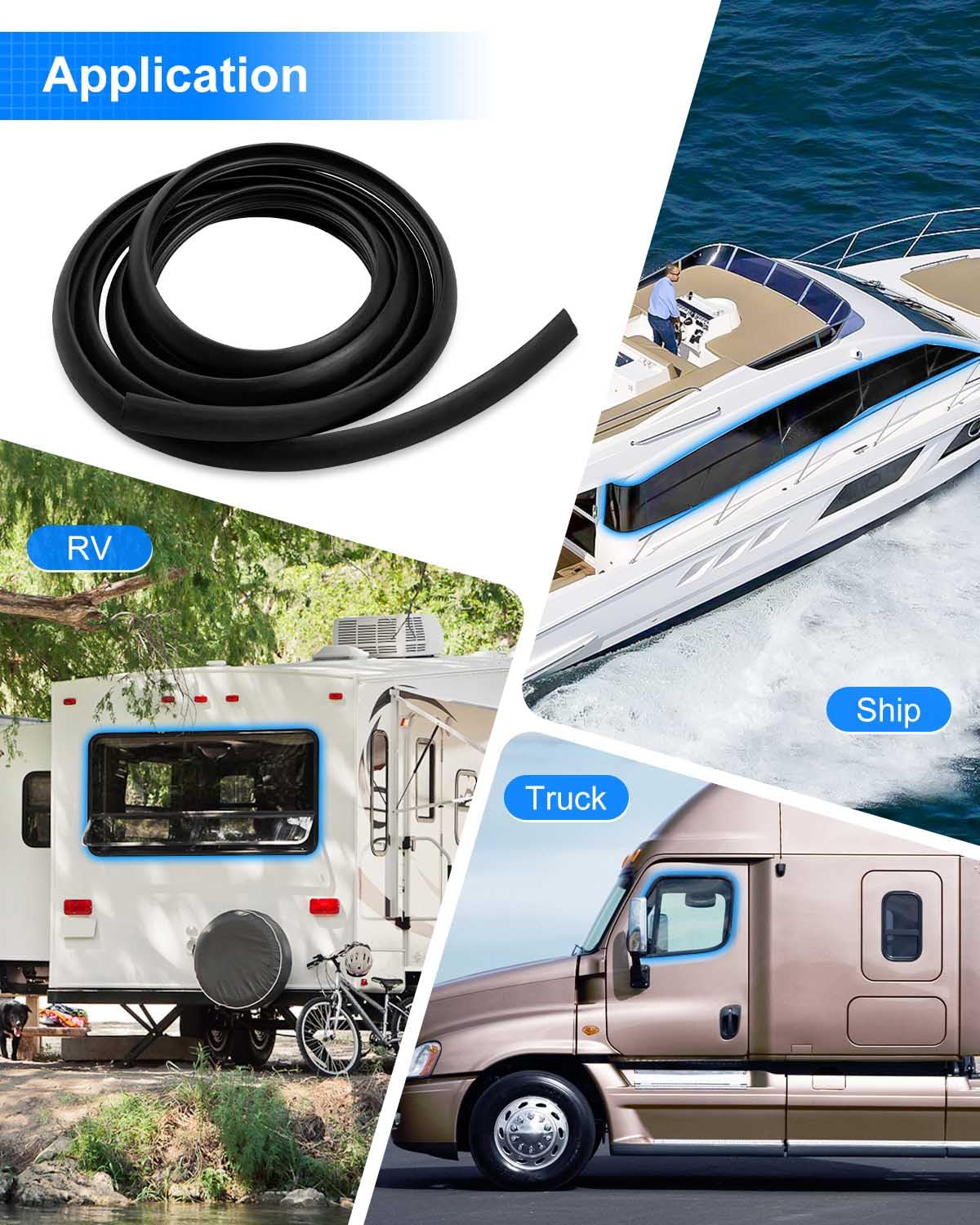 Snapklik.com : RV Window Seal 0.5 X 0.275 Inch Upgrade Weather ...