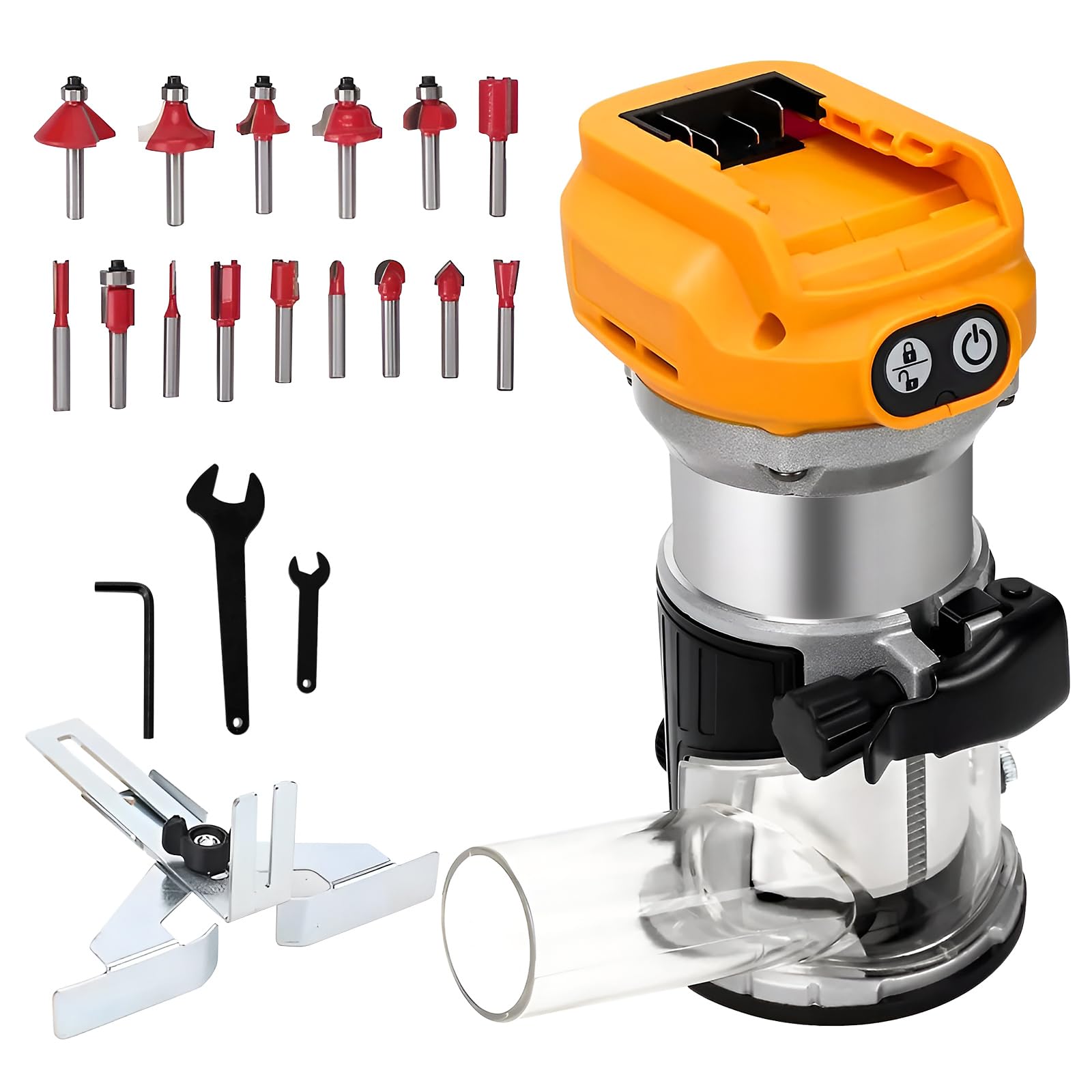 VLBPCR Cordless Power Router Fit for DeWalt 20V Battery, 800W Router ...