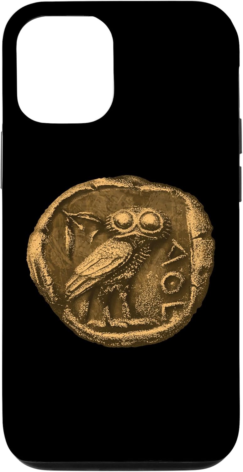 Amazon.com: iPhone 15 Athena Owl Ancient Greek Goddess Greek Mythology ...