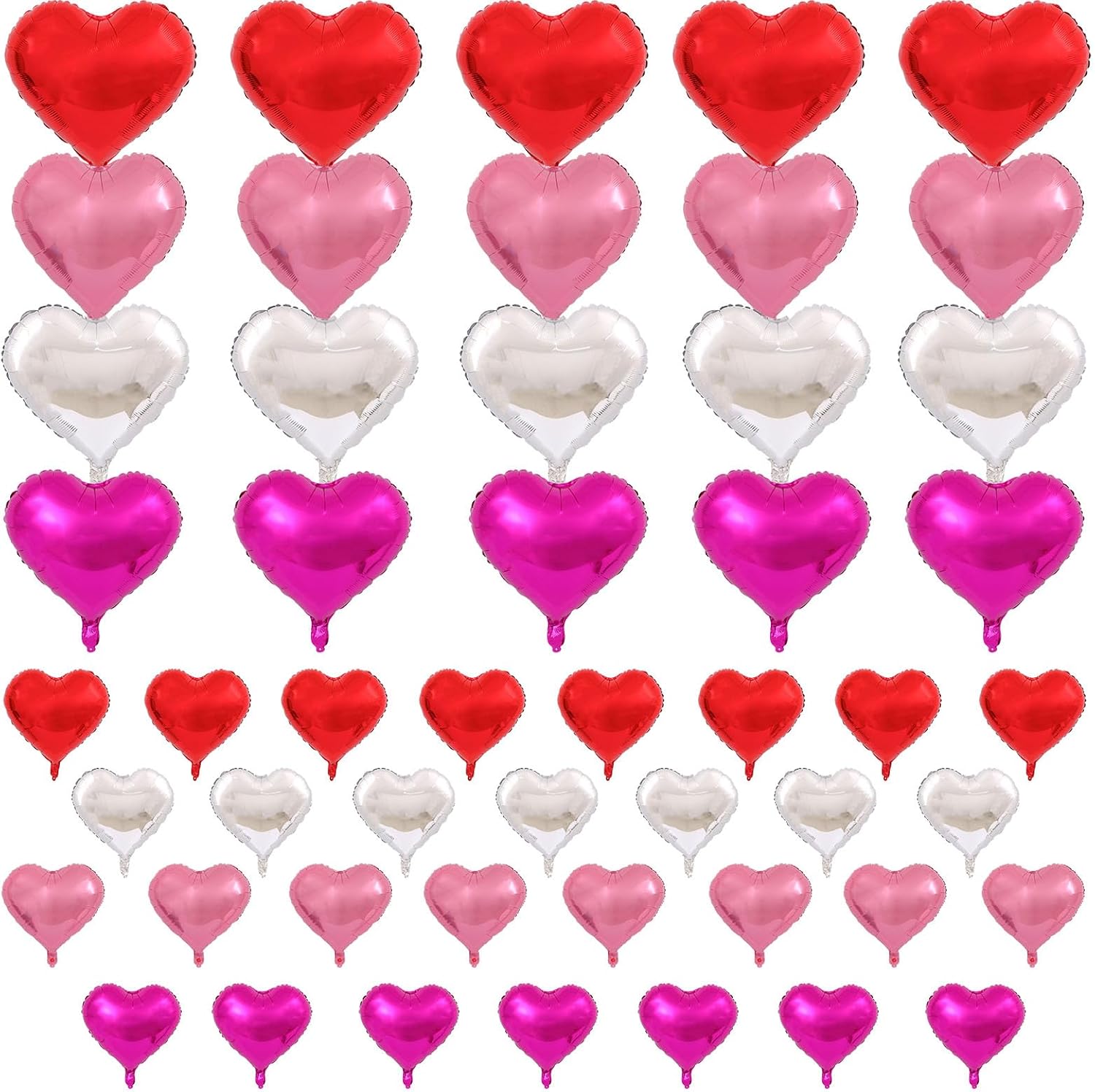 Amazon.com: 50 Pcs Heart Balloon 20 Pcs 10 inch 30 Pcs 5 inch Mini ...
