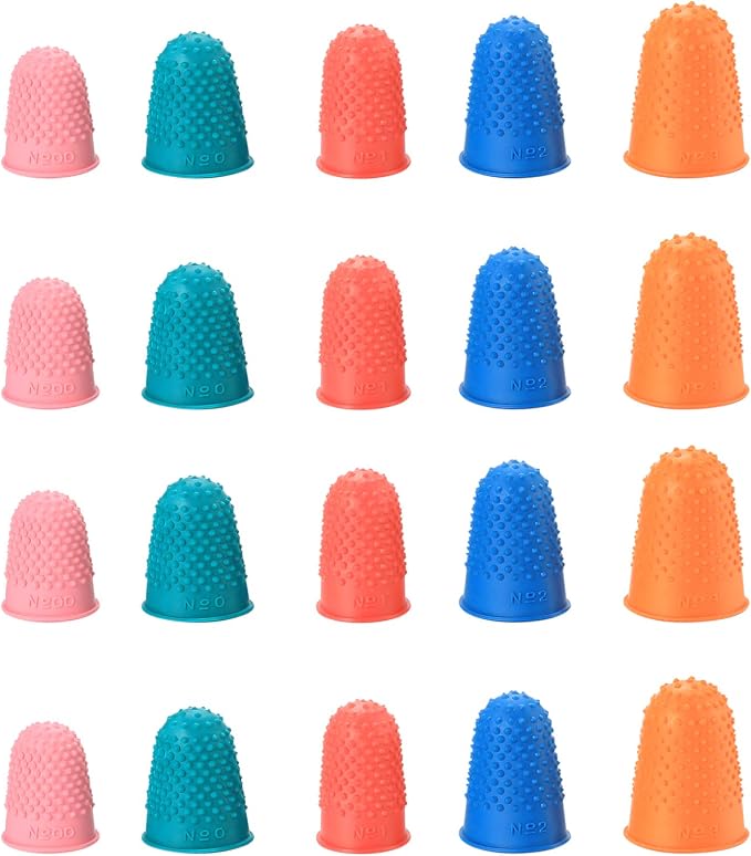 20PCS Reusable Finger Protectors, Thickened Finger Cones Thimblettes ...