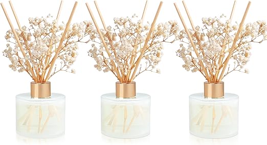 Amazon.com: YISOWUH Reed Diffuser Set, 5.28oz (150ml) Fruit Scent Diffuser 3 Packs with 24 ...