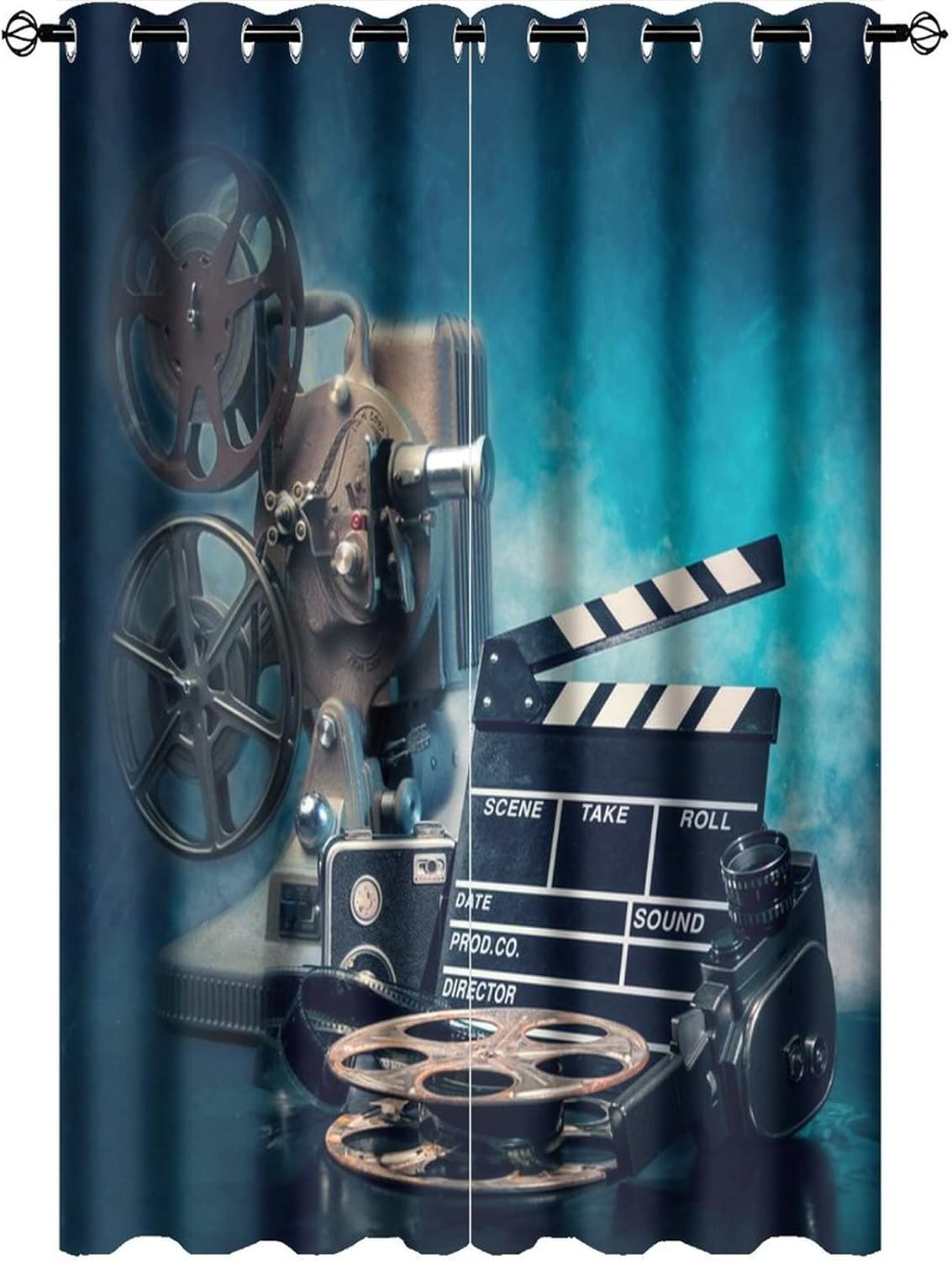 Amazon.com: INSFBRB 3D Movie Theater Curtains for Bedroom - Vintage ...