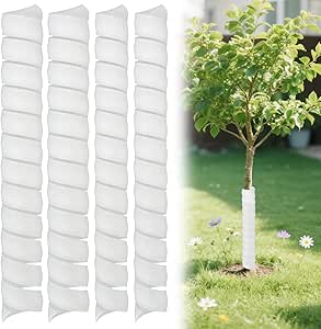 Amazon.com : Hlimior 4 Pcs Tree Wraps 2 Size Plastic Spiral Tree Trunk ...