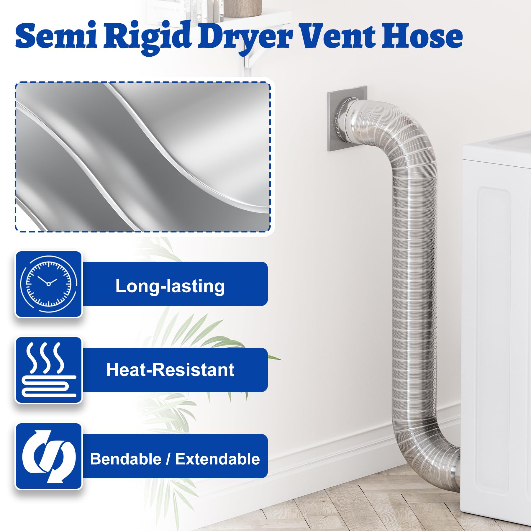 Snapklik.com : Wintcomfort 4-Inch Semi-Rigid Dryer Vent Hose - 3 Feet ...