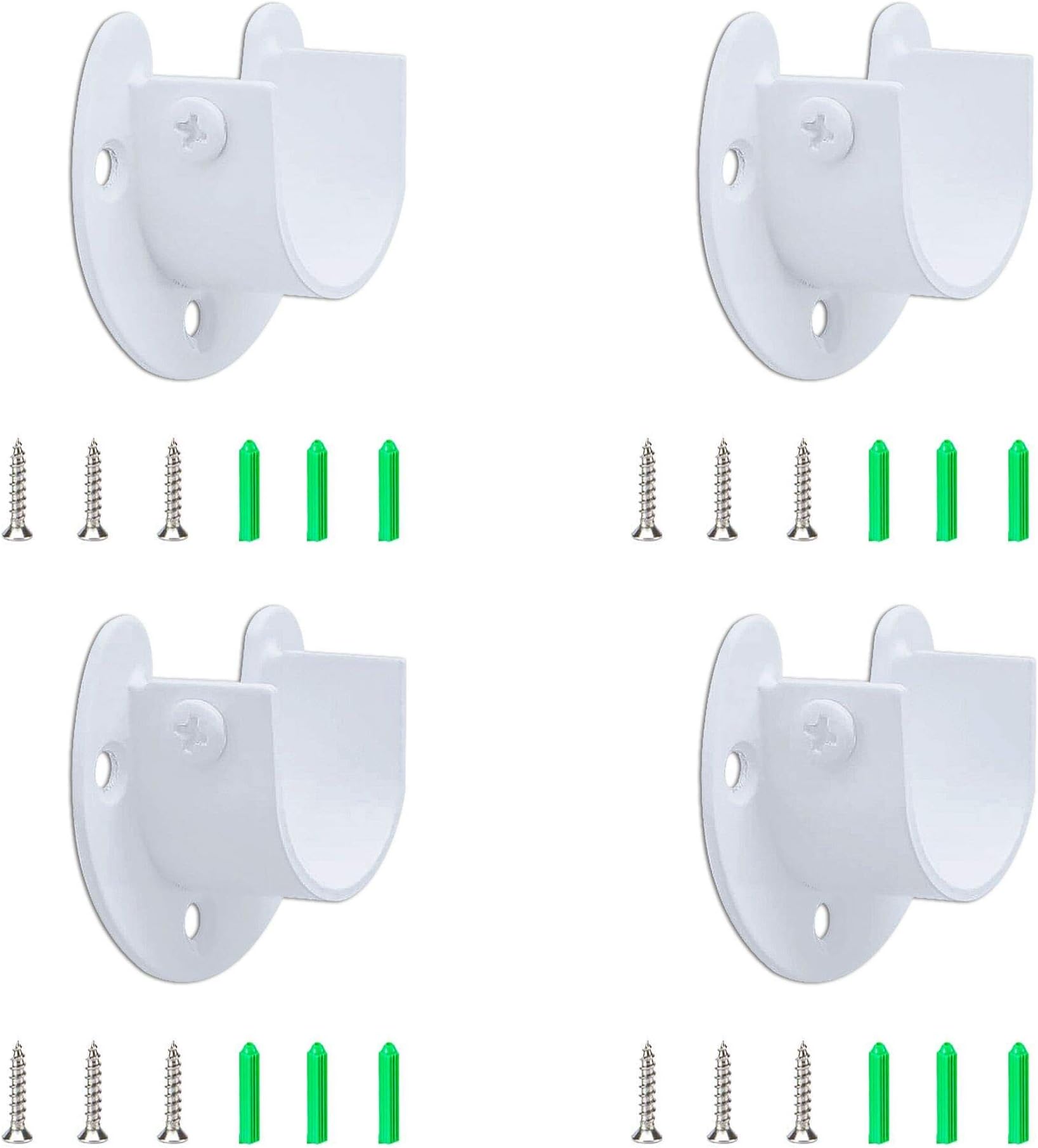 Amazon.com: 1-1/8" to 1-1/4" Inside Mount Curtain Rod Bracket Socket ...
