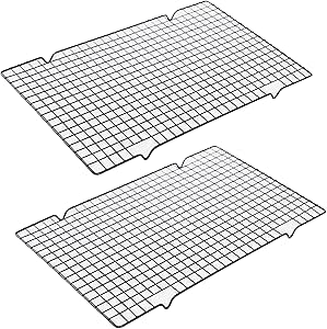 QISF Cooling Rack for Baking,2 Pack Stainless Steel Wire Tray for Cake ...
