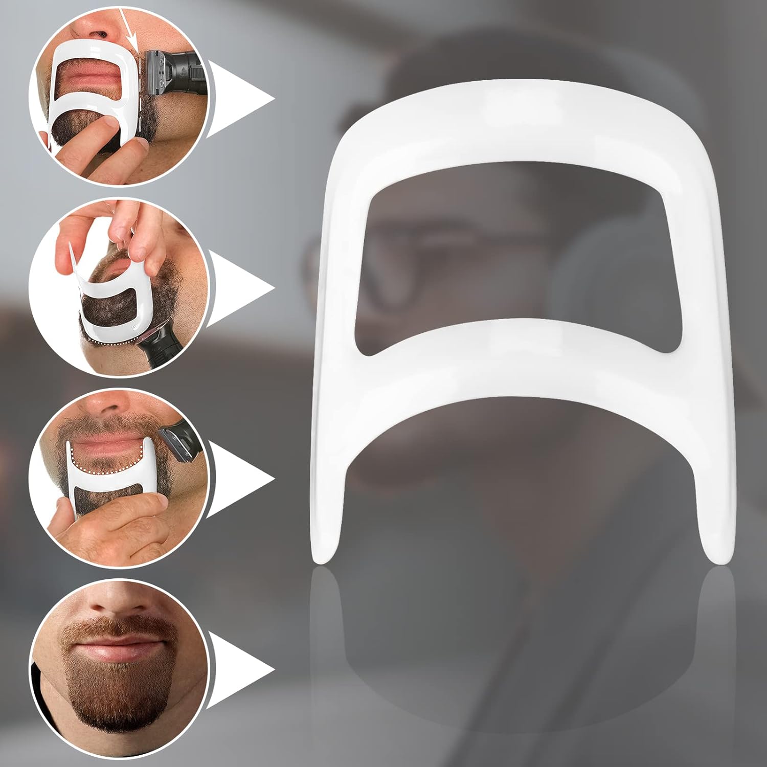 Linkidea Beard Styling Shaper & Neckline Shaving Trimmer Guide, Beard ...